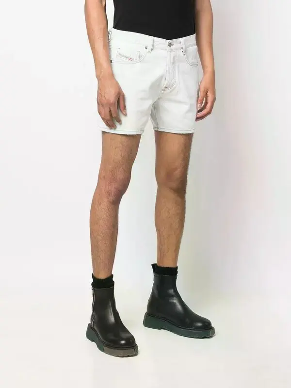 DIESEL® Faded Denim Knee-length Shorts