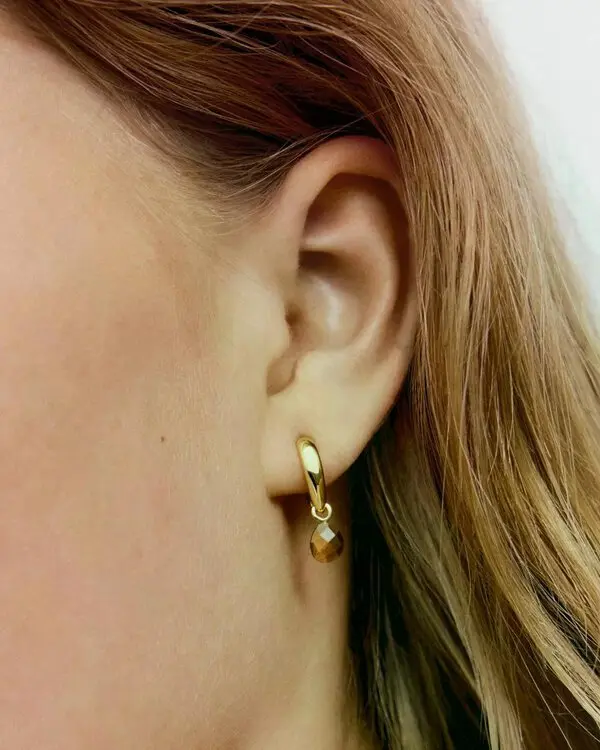 Monica Vinader Drop Huggie Earrings