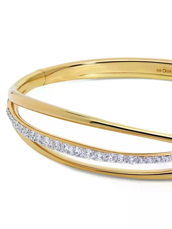 Monica Vinader Nura Diamond Bangle Bracelet - Gold