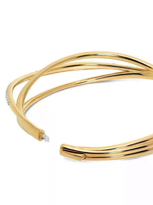 Monica Vinader Nura Diamond Bangle Bracelet - Gold