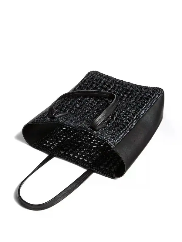 Khaite Small Woven-panel Tote Bag - Black