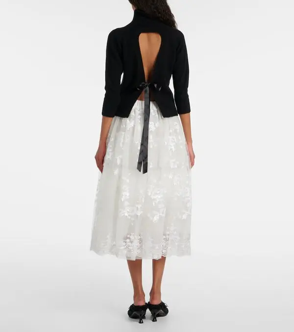 Simone Rocha Embellished Cashmere Turtleneck Sweater