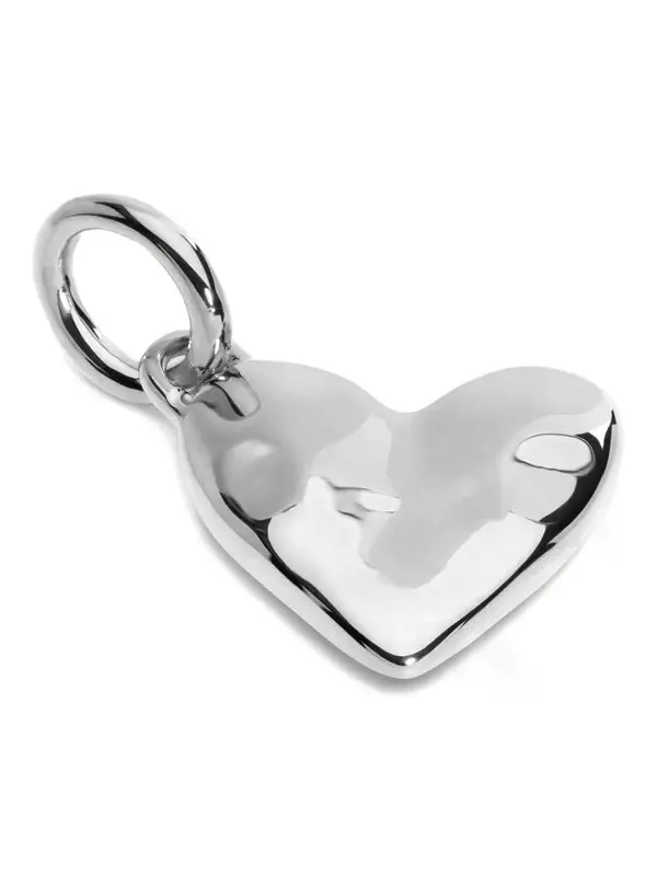 Monica Vinader Hammered Heart-pendant Necklace - Silver