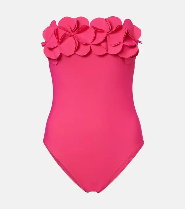 KARLA COLLETTO Tess Floral-appliqué Swimsuit - Pink