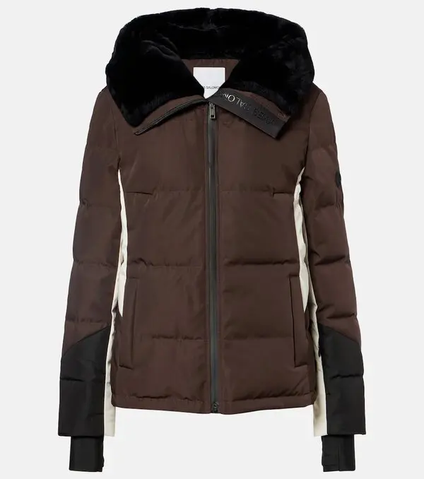 YVES SALOMON 64cm Down-filled Jacket - Brown