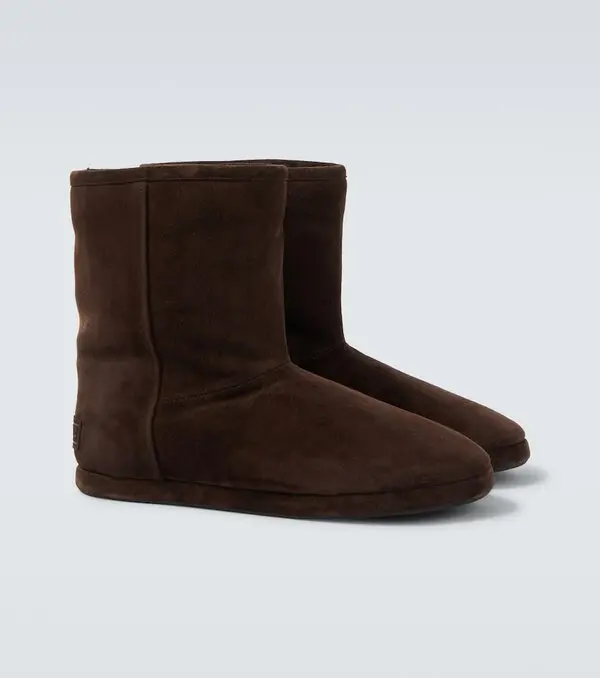 Balenciaga Alaska Soft Suede Ankle Boots - Brown