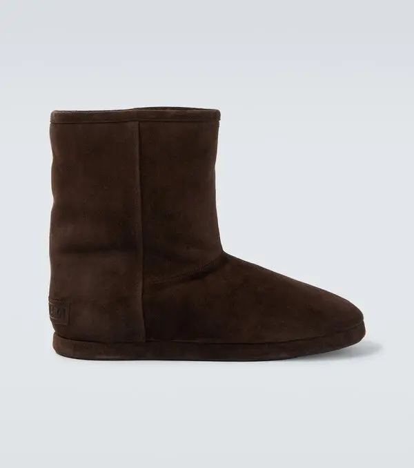 Balenciaga Alaska Soft Suede Ankle Boots - Brown