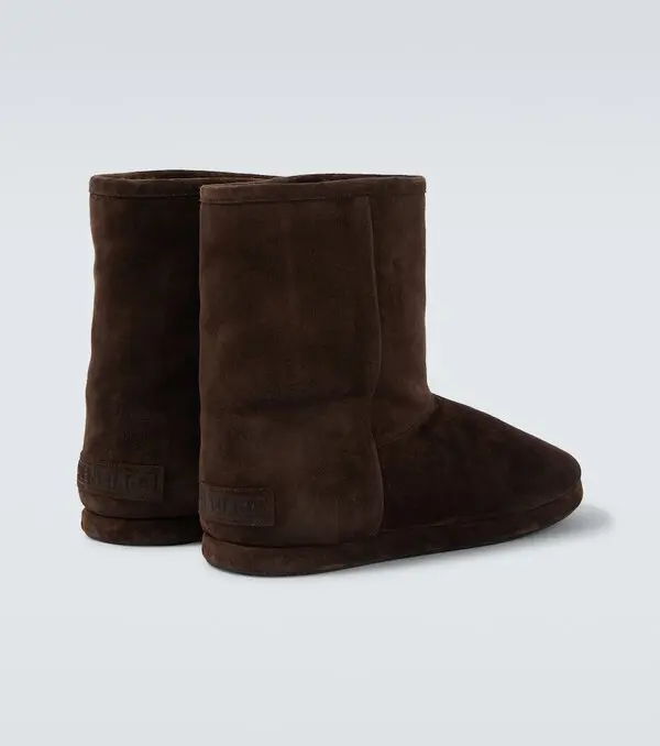 Balenciaga Alaska Soft Suede Ankle Boots - Brown