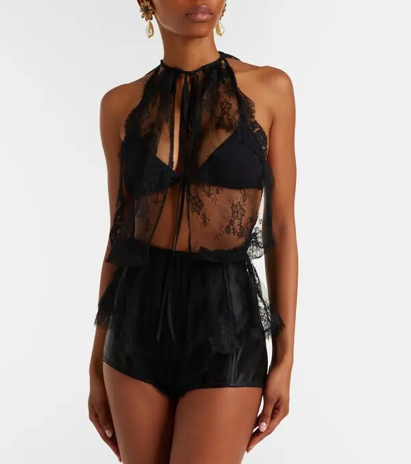 Dolce & Gabbana Lace Bodysuit - Black