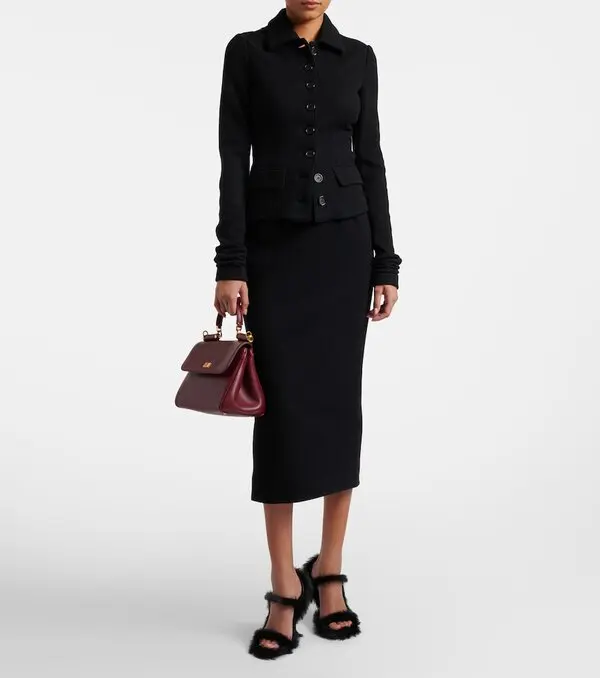 Dolce & Gabbana Virgin Wool Jacket - Black