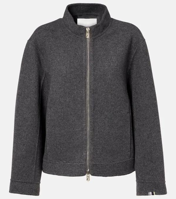 Extreme Cashmere Motor Wool And Cashmere Bomber Jacket - Grey