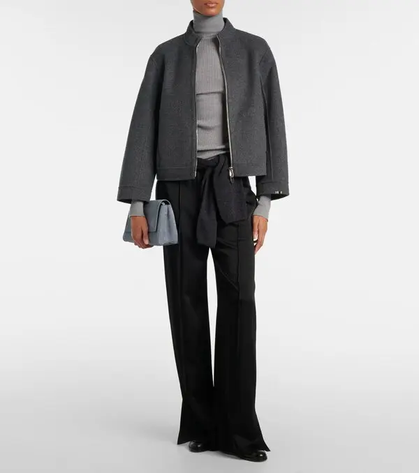 Extreme Cashmere Motor Wool And Cashmere Bomber Jacket