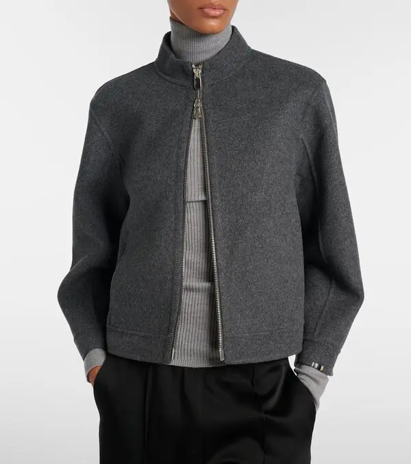 Extreme Cashmere Motor Wool And Cashmere Bomber Jacket