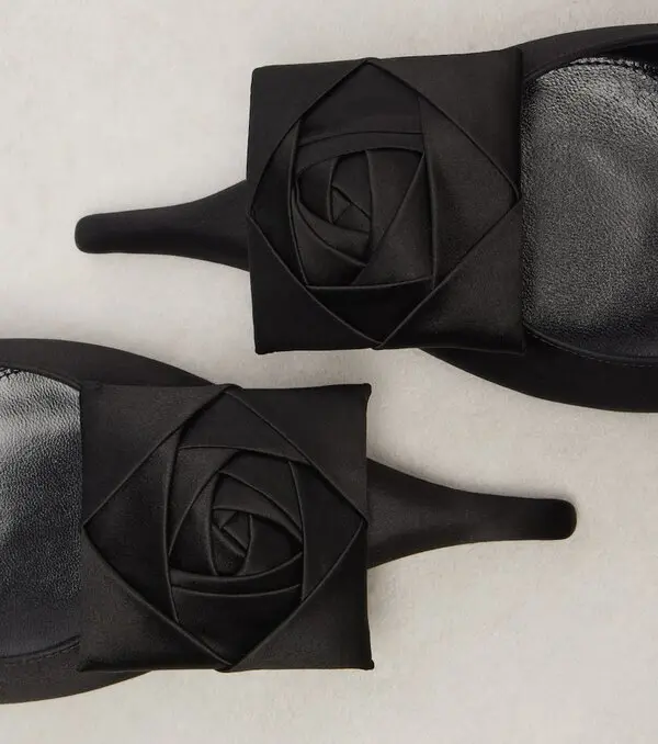 Saint Laurent Dakota 50 Crêpe Satin Slingback Pumps - Black