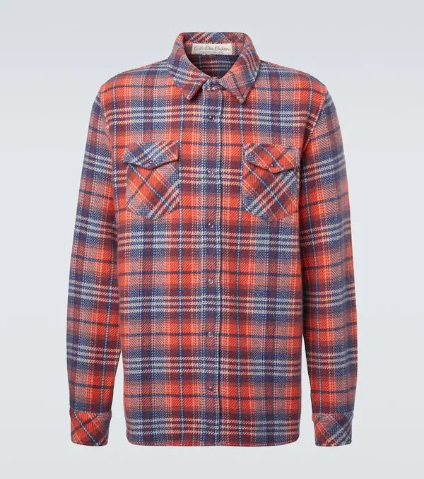 GOD'S TRUE CASHMERE Americana Cashmere Shirt With Amethyst - Red
