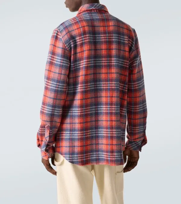 GOD'S TRUE CASHMERE Americana Cashmere Shirt With Amethyst - Red