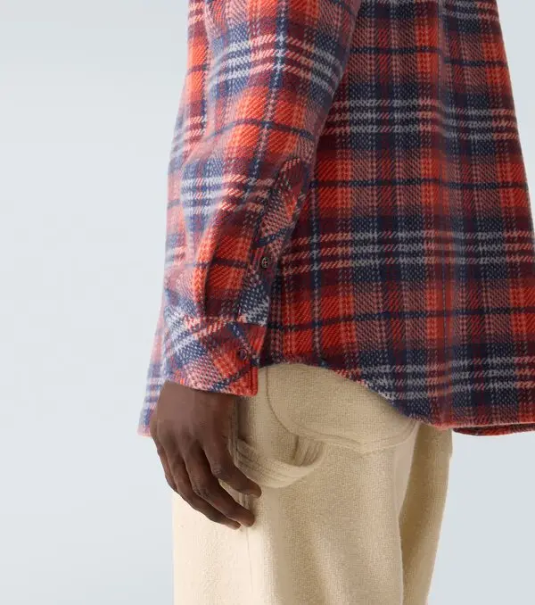 GOD'S TRUE CASHMERE Americana Cashmere Shirt With Amethyst - Red