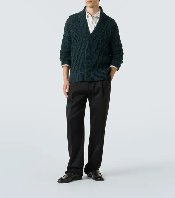 Zegna Cable-knit Cashmere Cardigan