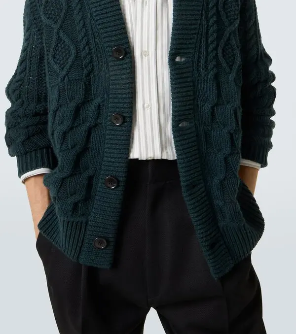 Zegna Cable-knit Cashmere Cardigan