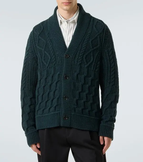 Zegna Cable-knit Cashmere Cardigan