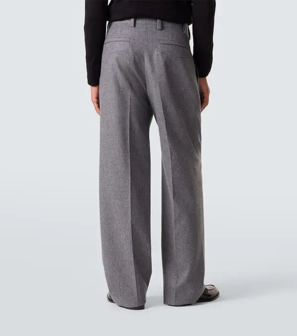 Zegna Wool Straight Leg Pants - Grey