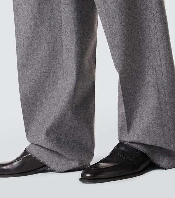 Zegna Wool Straight Leg Pants - Grey