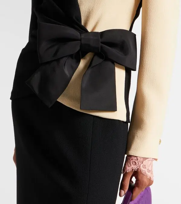 Valentino Garavani Silk-trimmed Virgin Wool Midi Dress