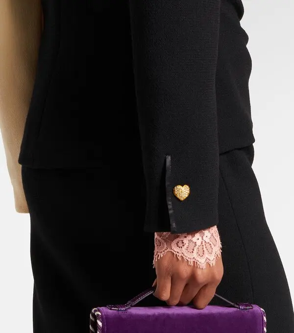 Valentino Garavani Silk-trimmed Virgin Wool Midi Dress