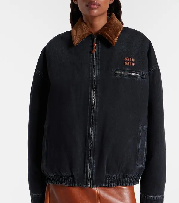 Miu Miu Logo Denim Jacket