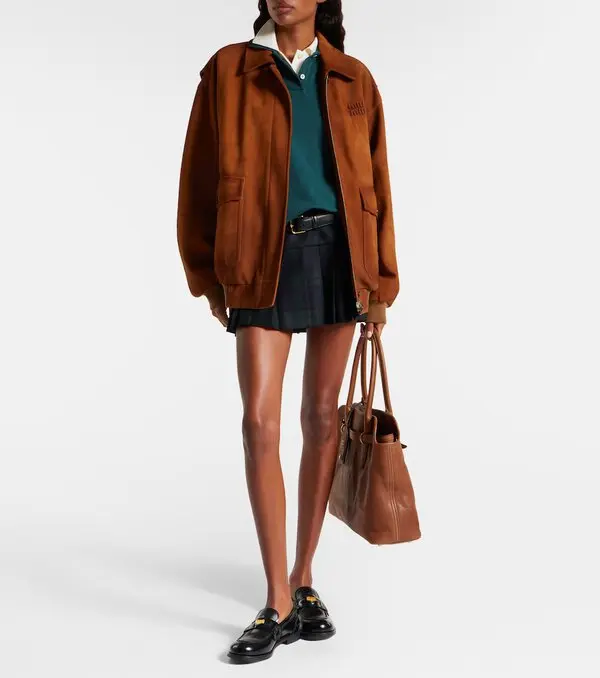 Miu Miu Plaid Virgin Wool Twill Miniskirt - Multicoloured