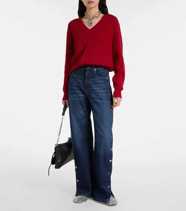 Sportmax High-rise Wide-leg Jeans - Blue
