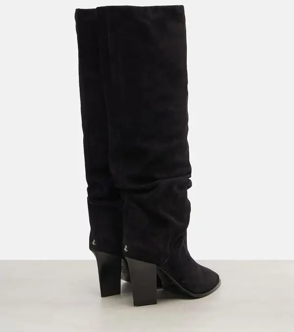 JIMMY CHOO Hart 85 Suede Knee-high Boots
