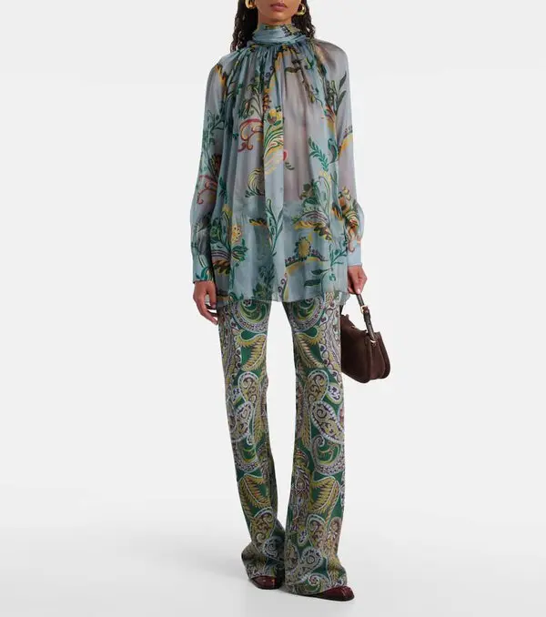 Etro Printed Silk Top