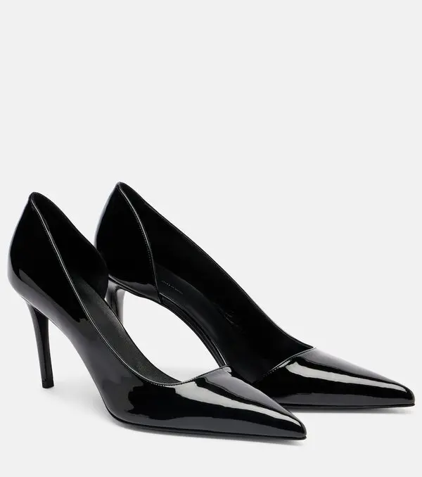 Khaite Jett D'orsay 85 Patent Leather Pumps - Black