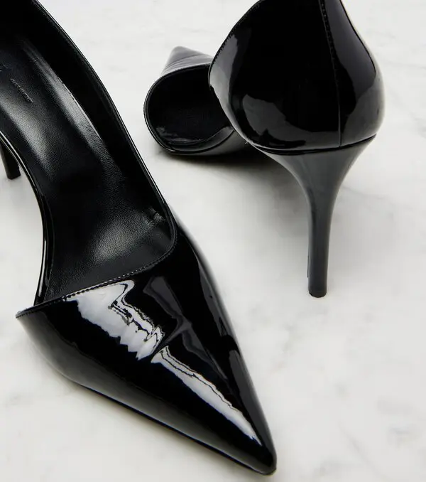 Khaite Jett D'orsay 85 Patent Leather Pumps - Black
