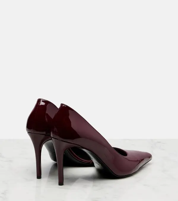Khaite Jett D'orsay 85 Patent Leather Pumps - Burgundy