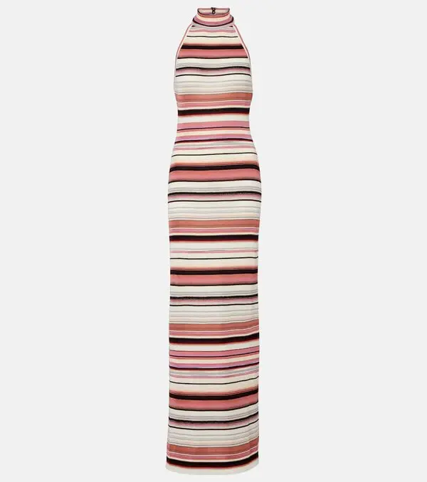 Missoni Striped Halterneck Maxi Dress - Multicoloured