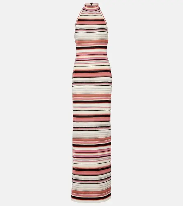 Missoni Striped Halterneck Maxi Dress - Multicoloured