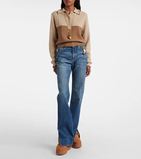 Chloé Nama 80 Platform Mules - Brown