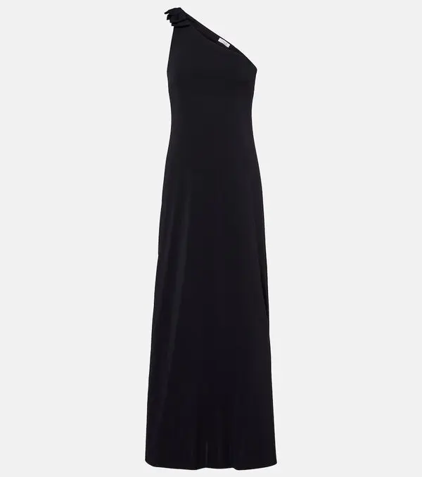 ERES Bow-detail One-shoulder Maxi Dress - Black