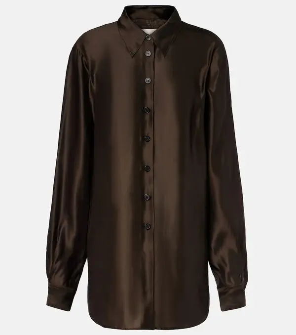 Khaite Auryn Twill Shirt - Brown
