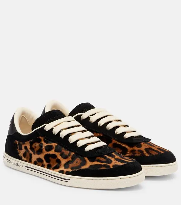 Dolce & Gabbana Saint Tropez Light Calf Hair Sneakers - Brown