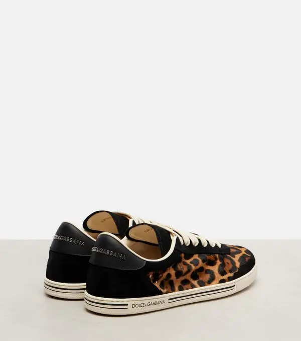 Dolce & Gabbana Saint Tropez Light Calf Hair Sneakers - Brown