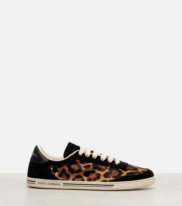 Dolce & Gabbana Saint Tropez Light Calf Hair Sneakers - Brown