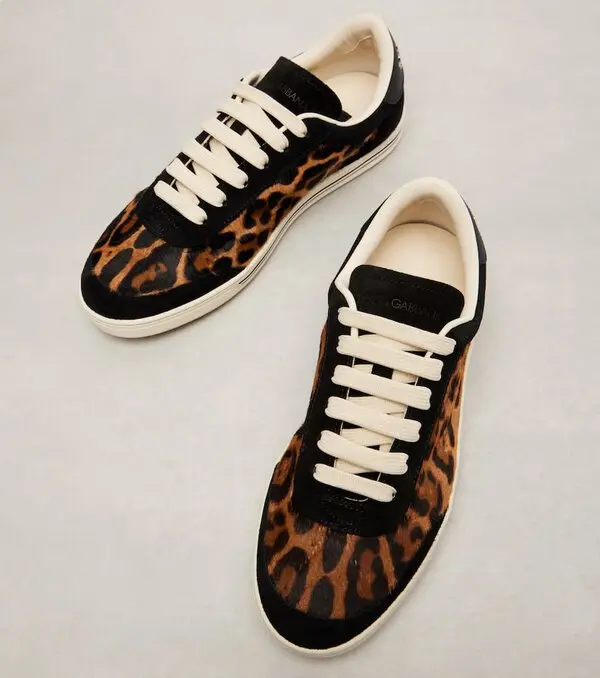 Dolce & Gabbana Saint Tropez Light Calf Hair Sneakers - Brown