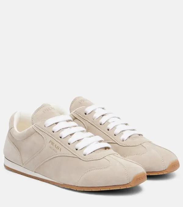 Prada Suede Lace-up Sneakers
