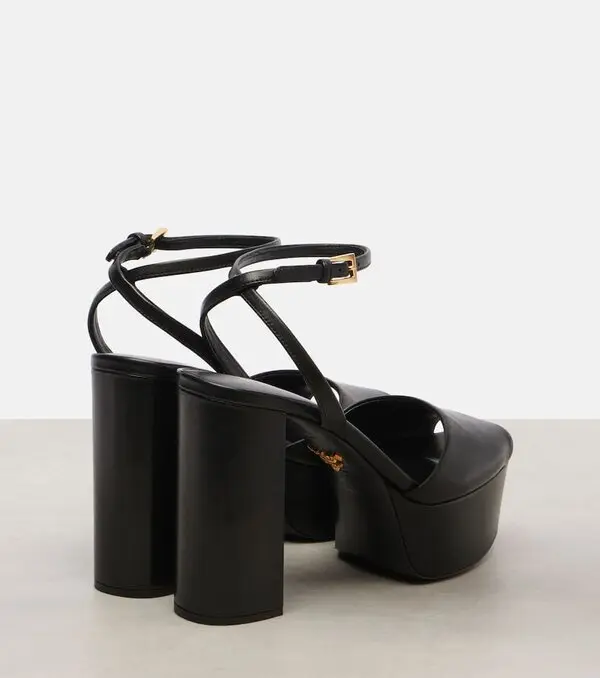 Prada Leather Platform Sandals