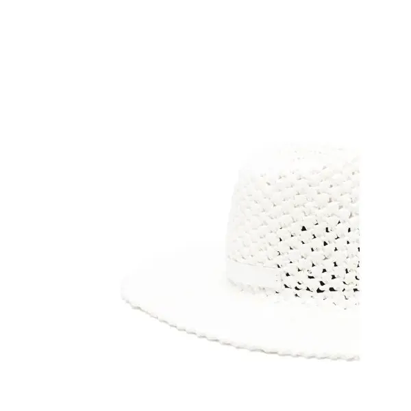 FILIPPO CATARZI Woven Raffia Hat - White
