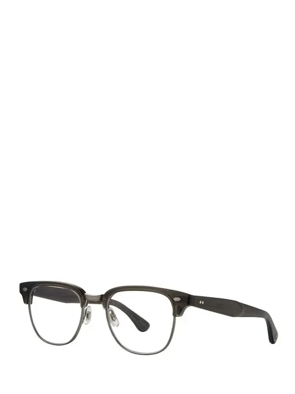 Garrett Leight Elkgrove Eyeglasses - Black Glass-brushed Silver