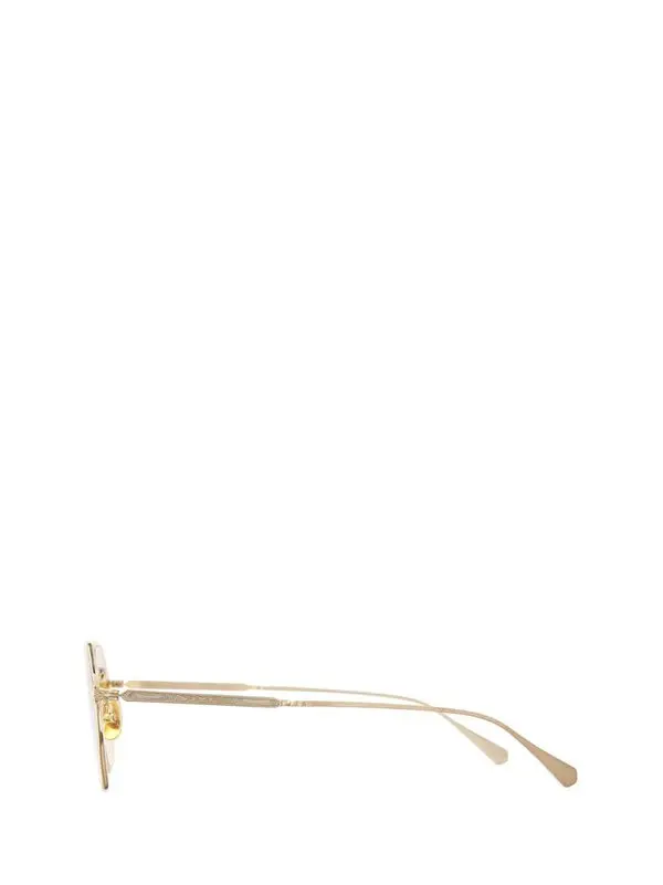 MR. LEIGHT Octagon Sunglasses - Brushed White Gold/semi-flat Tuscan Gold